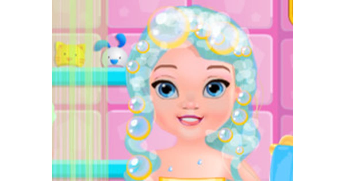 Baby Elsa Bathing - Play Now For Free