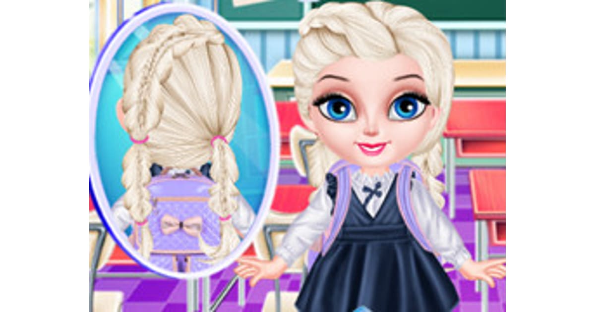 Baby Elsa School Haircuts - Play Now For Free