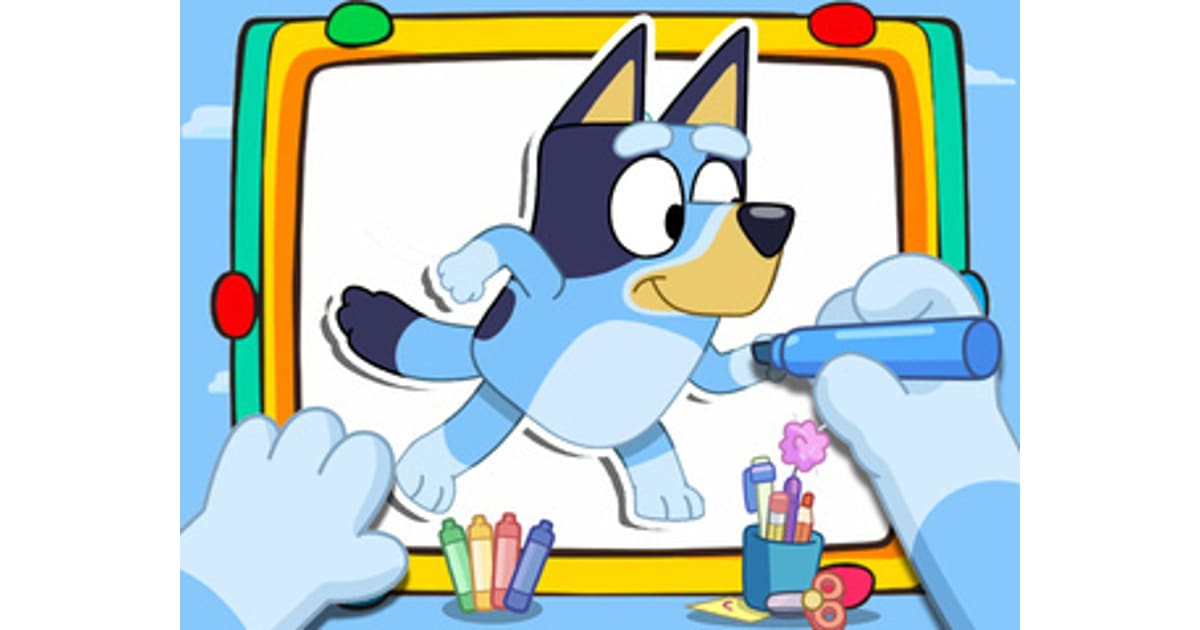 Coloring Games: Bluey Bingo Chasing | Babygames