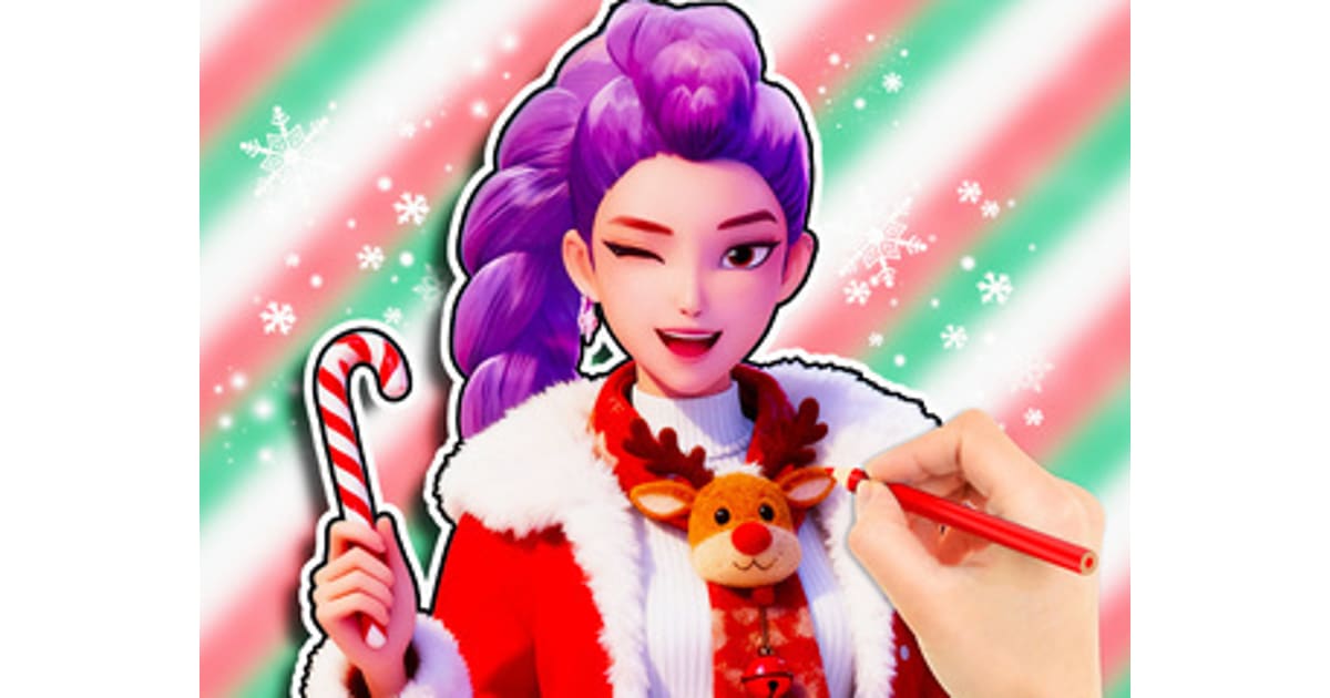 Play Christmas Kpop Coloring Book Game Online