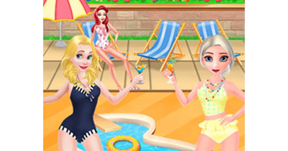 Disney Princesses Pool Party Clean - Play Now For Free