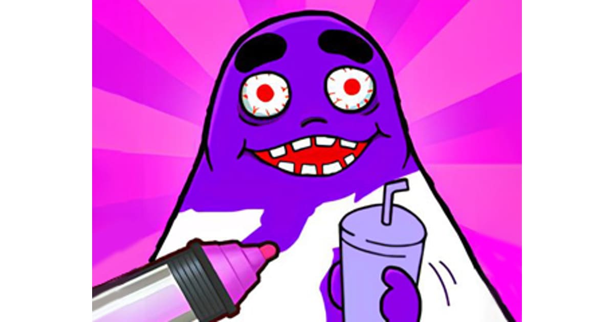 Grimace Coloring Book - Have Fun With Grimace