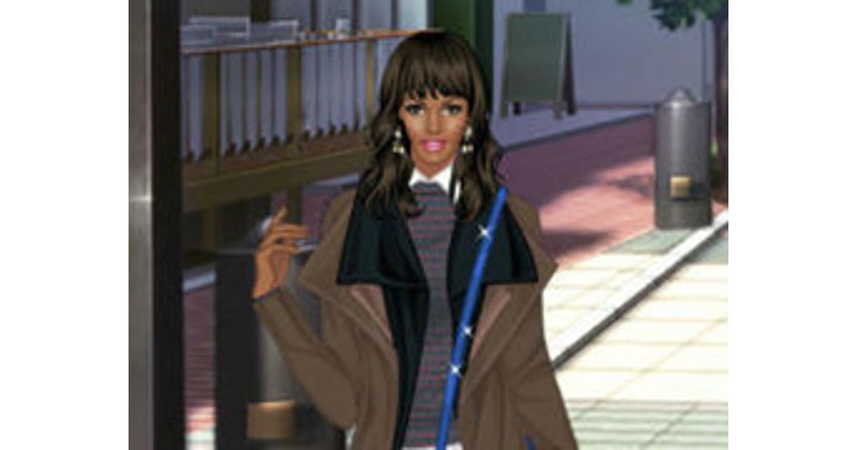 Helen Dark Fashion Style Dress - Play Now For Free