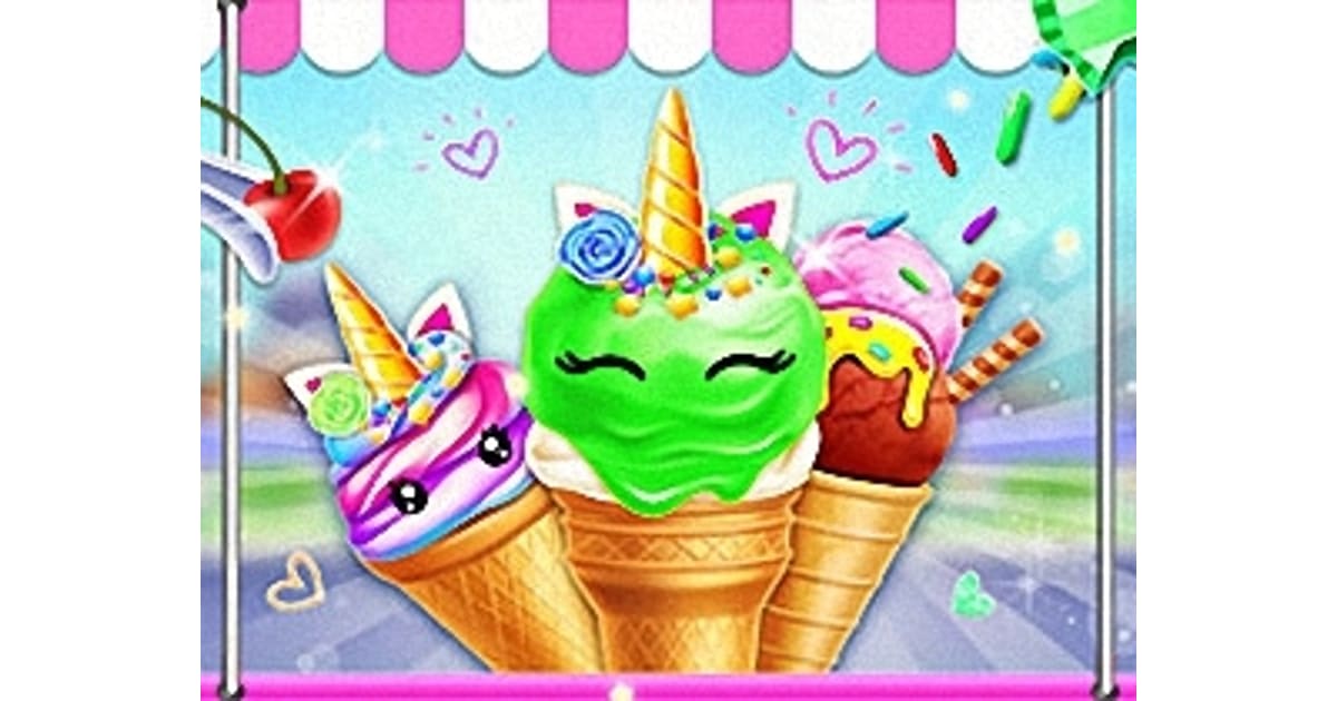 Unicorn Ice Cream Corn Maker - Play Now For Free